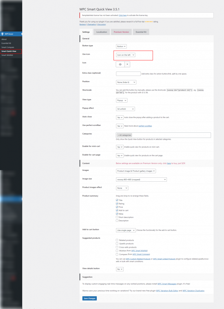 Product quick view – WordPress Documentation – TemplateMela