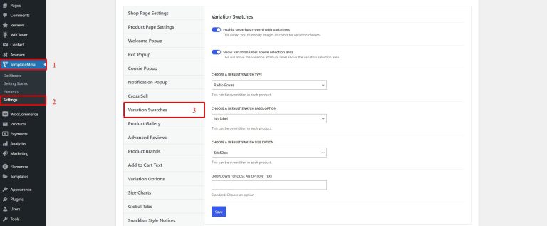 Variation Swatches Wordpress Documentation Templatemela
